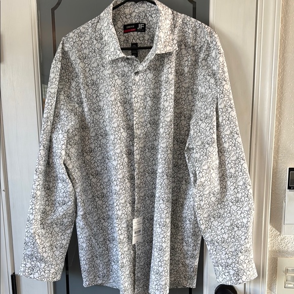 jf j.ferrar | Shirts | Jf White And Black Floral Buttonup Shirt | Poshmark
